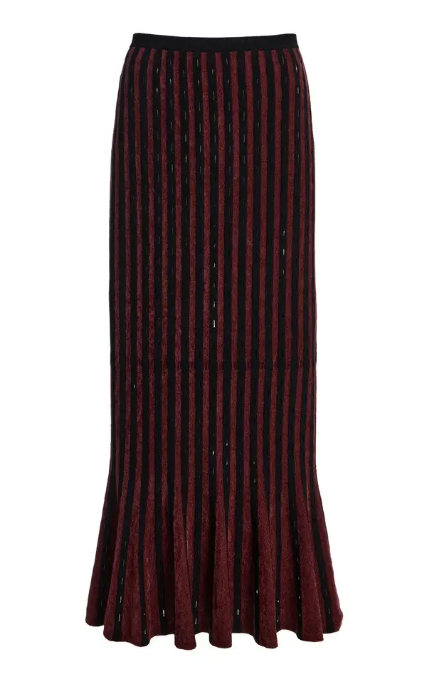 ZANKOV Jacky Pleated Midi Skirt