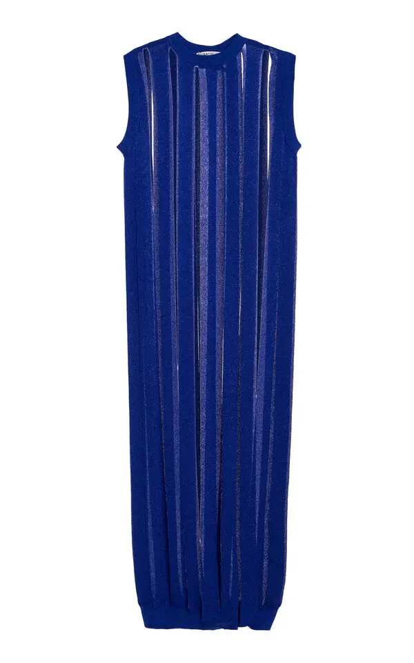ZANKOV Maggy Lurex Maxi Dress - Blue