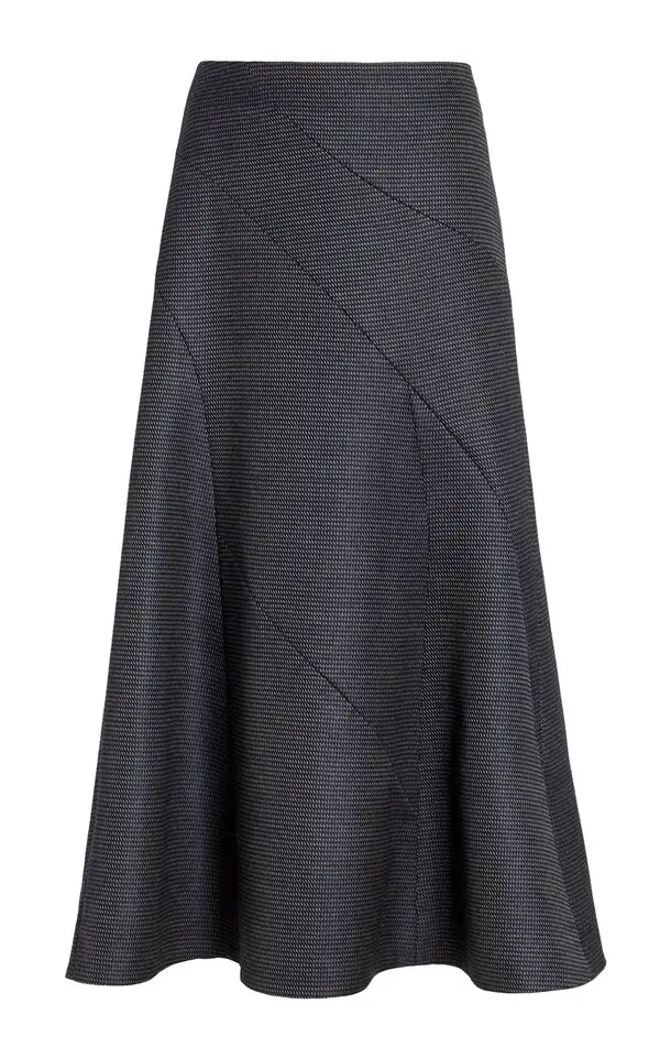 Proenza Schouler Kenza Wool-blend Midi Skirt - Print