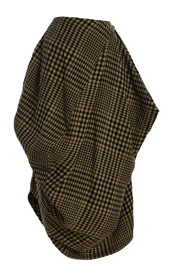 ASHLYN Evelin Linen-wool Maxi Skirt - Multi