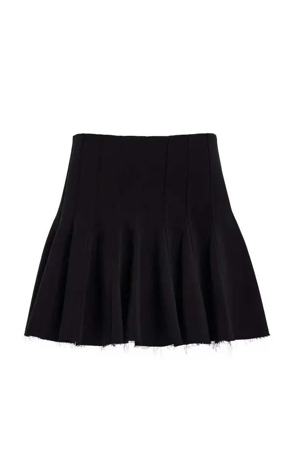 ASHLYN Klein Raw-edge Mini Skirt - Black