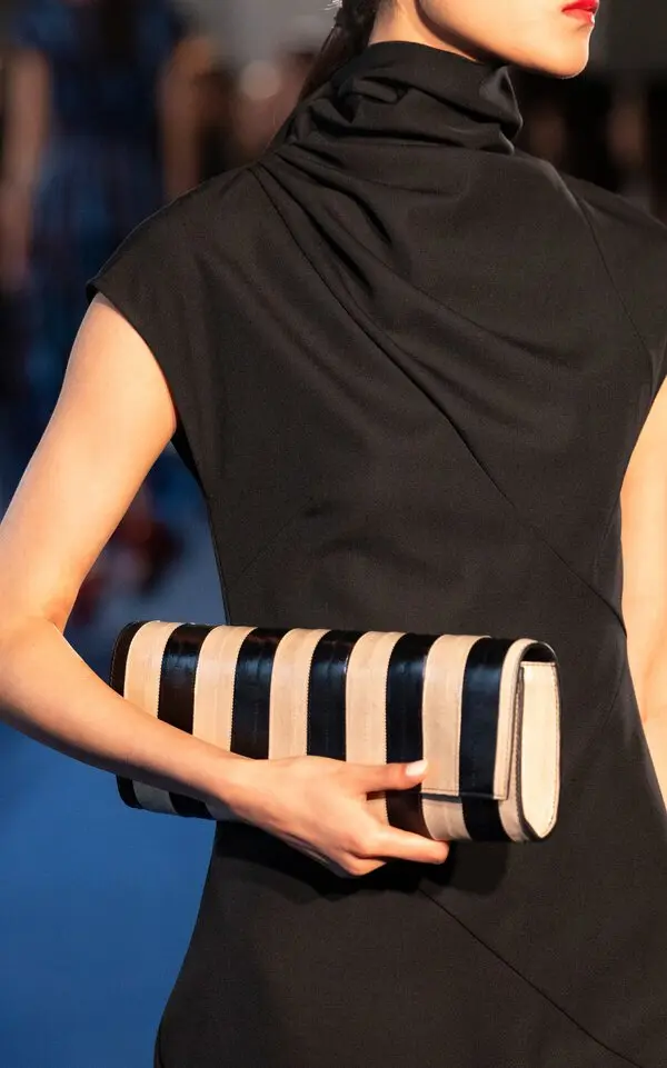 Proenza Schouler Striped Hex Clutch