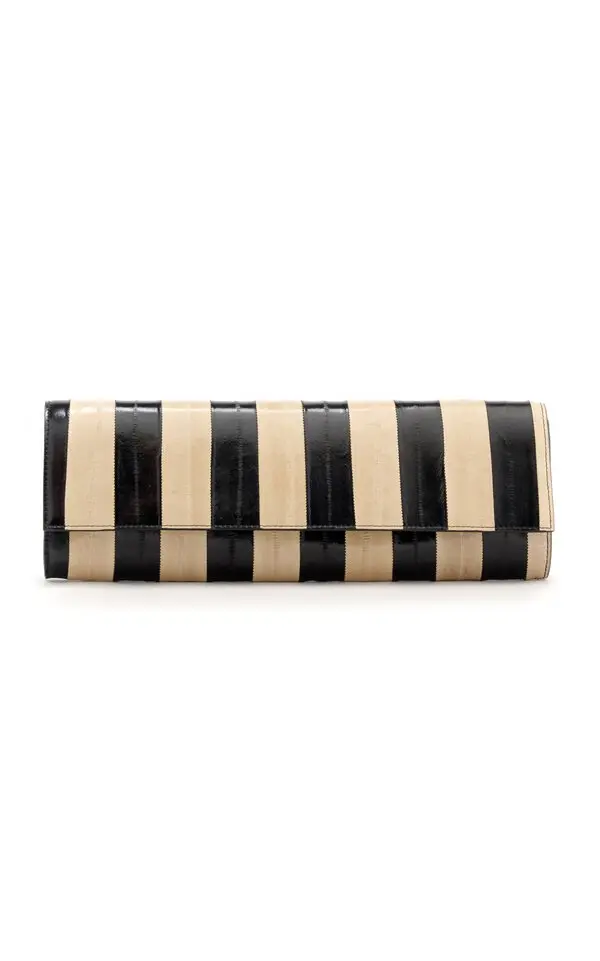 Proenza Schouler Striped Hex Clutch