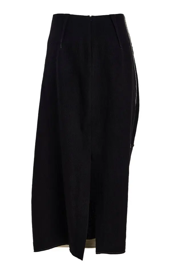 ASHLYN Luan Virgin Wool Maxi Skirt