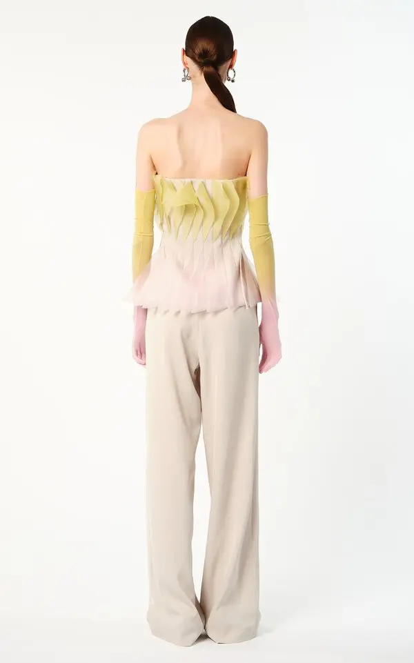 CHORUS Marlon Pleated Silk-blend Top