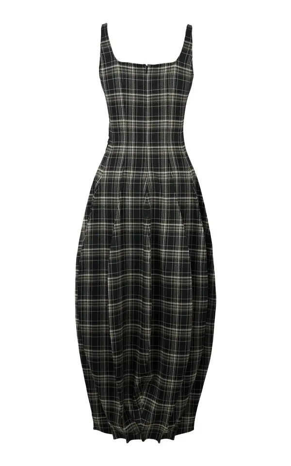 CHORUS Lucien Plaid Maxi Dress