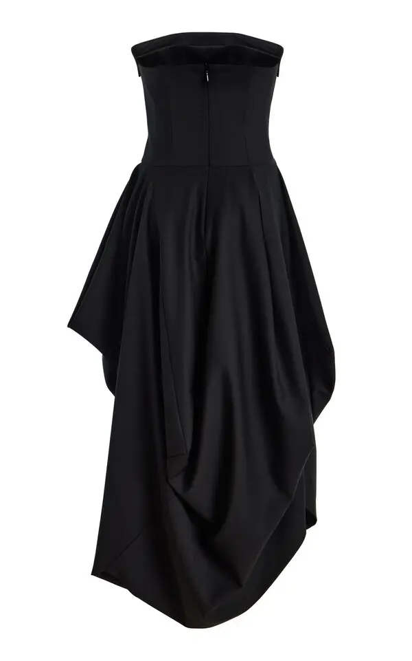 ASHLYN Evelin Virgin Wool Midi Dress