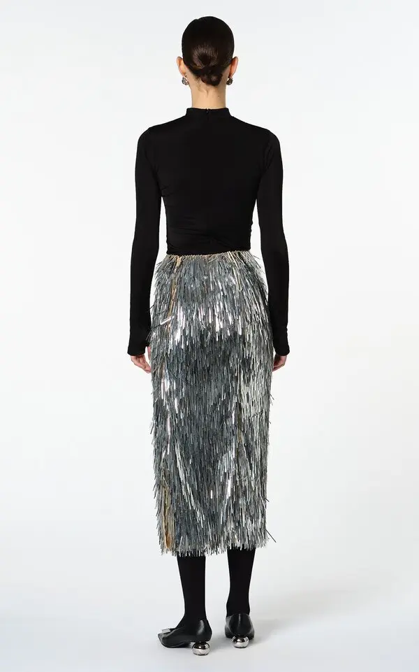 CHORUS Chiara Silk Midi Skirt