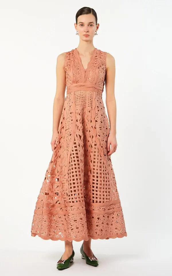 CHORUS Eva Cutout Silk Maxi Dress