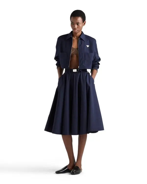 Prada Poplin Blouson Jacket - Blue