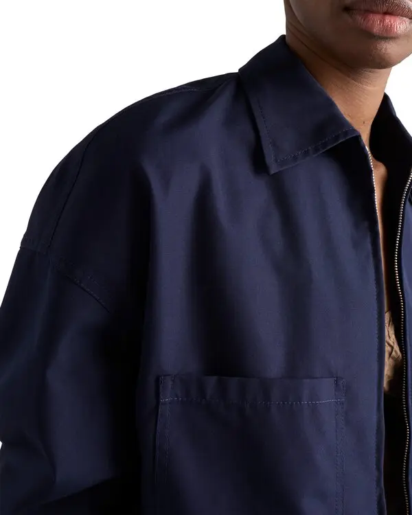 Prada Poplin Blouson Jacket - Blue