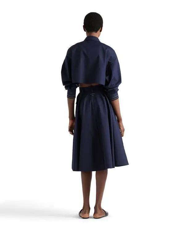 Prada Poplin Blouson Jacket - Blue