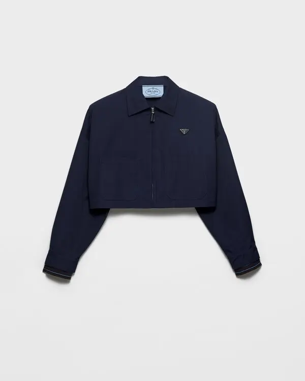 Prada Poplin Blouson Jacket - Navy