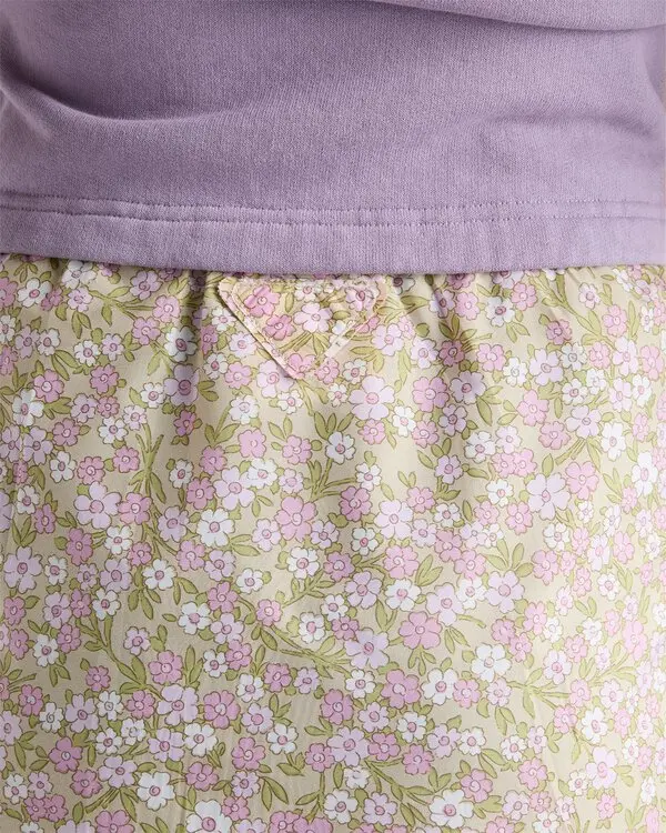 Prada Floral Print Re-nylon Midi-skirt - Pink