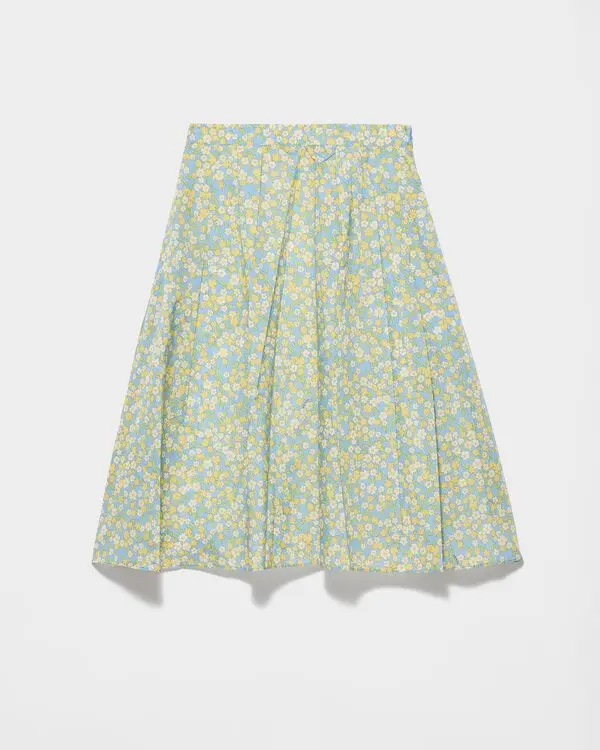 Prada Floral Print Re-nylon Skirt