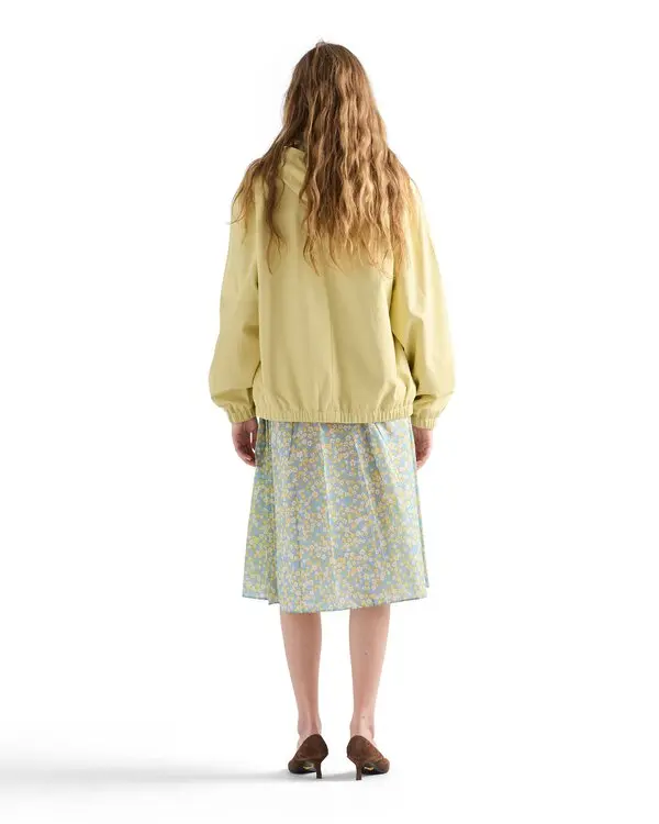 Prada Floral Print Re-nylon Skirt - Yellow