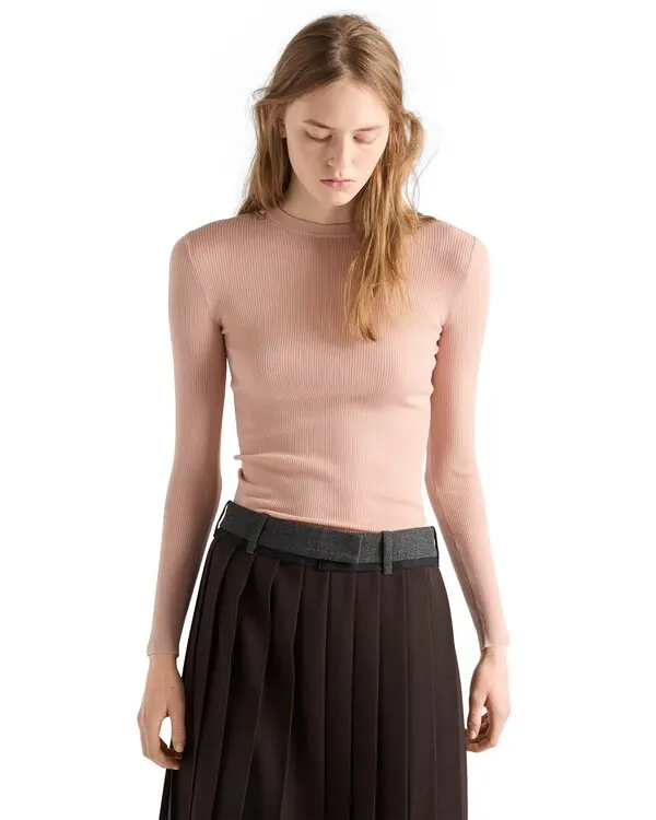 Prada Wool Crew-neck Sweater - Pink