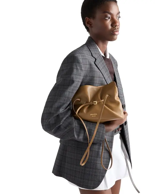 Prada Small Nappa Leather Bag - Brown