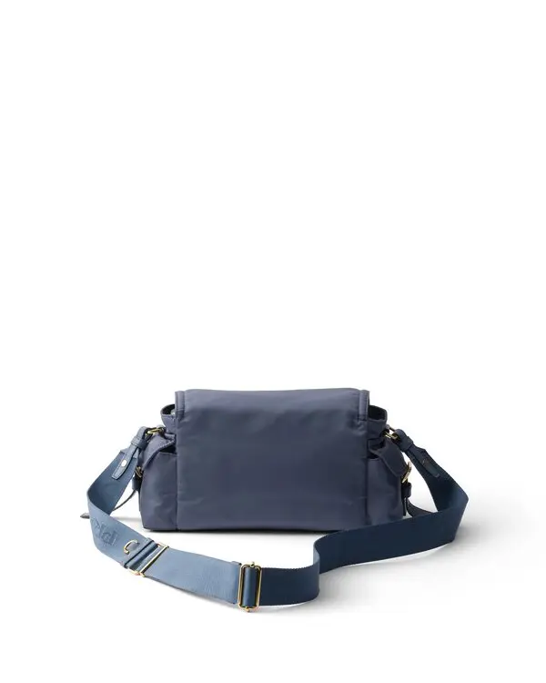 Prada Explore Medium Re-nylon Shoulder Bag With Flap - Blue