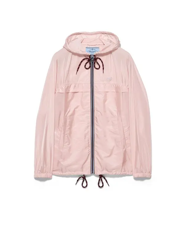 Prada Lightweight Re-nylon Hooded Raincoat - Pink