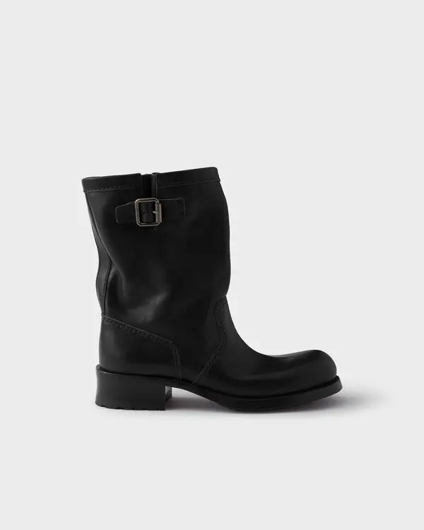 Prada Leather Mid-calf Boots