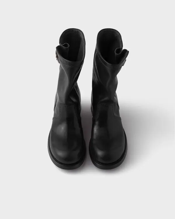 Prada Leather Mid-calf Boots