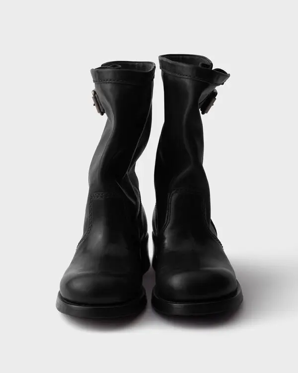 Prada Leather Mid-calf Boots