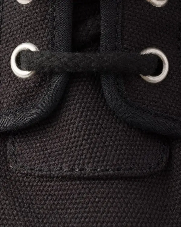 Prada Canvas Lace-up Ankle Boots