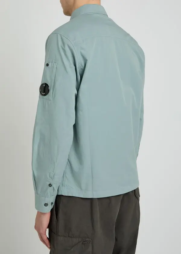C.P. COMPANY Logo Cotton Overshirt - Silver