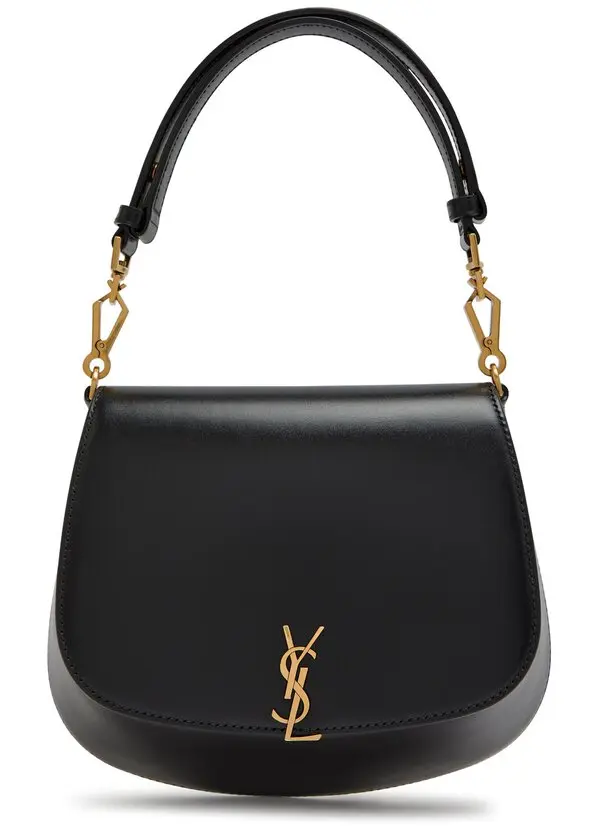 Saint Laurent Voltaire Mini Leather Top Handle Bag - Black