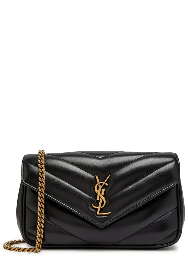 Saint Laurent Loulou Small Quilted Leather Shoulder Bag - Black