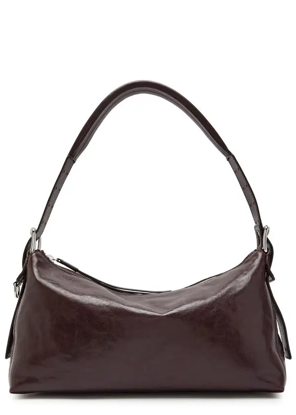 LEMAIRE Leather Baguette Shoulder Bag - Dark Brown