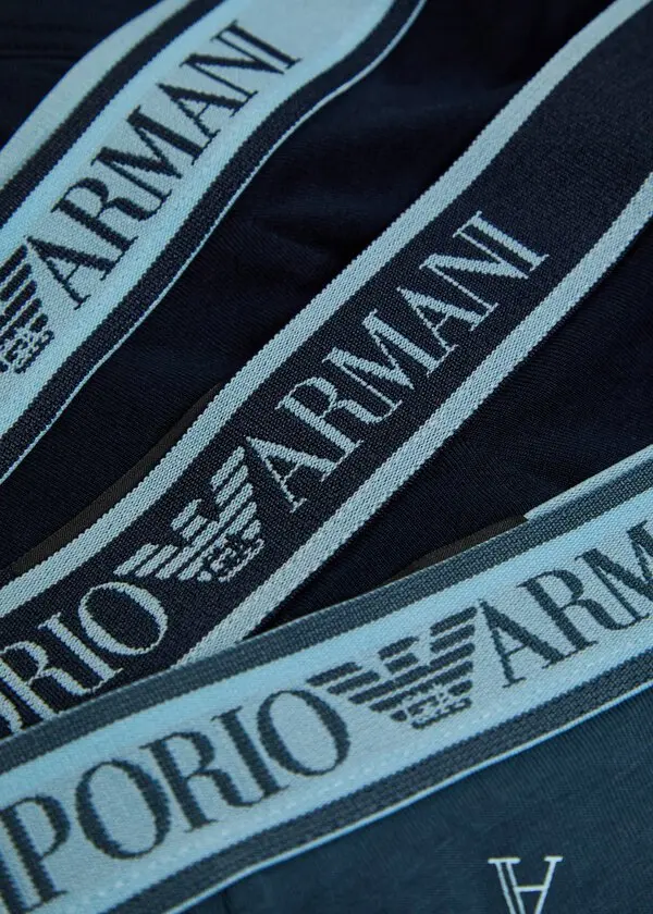 Emporio Armani Logo Stretch-cotton Trunks