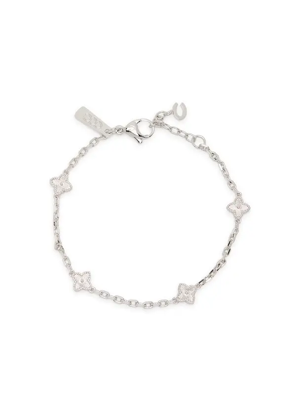CERNUCCI Polished Motif Rolo Bracelet - Silver