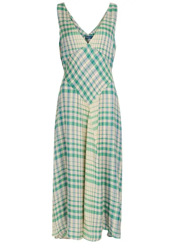 Polo Ralph Lauren Plaid Woven Midi Dress - Multicoloured 1
