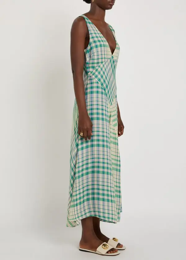 Polo Ralph Lauren Plaid Woven Midi Dress - Multicoloured 1