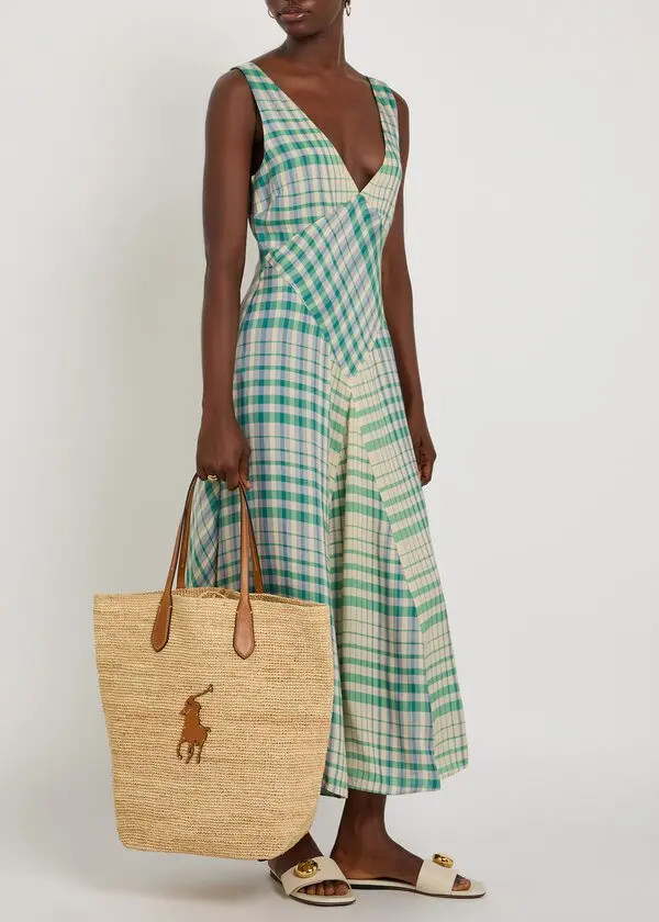 Polo Ralph Lauren Plaid Woven Midi Dress - Multicoloured 1