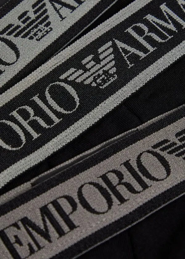Emporio Armani Logo Stretch-cotton Briefs - Multicoloured