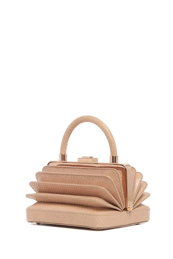 Gabriela Hearst Diana Bag In Snakeskin - Nude