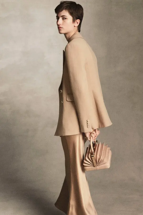 Gabriela Hearst Diana Bag In Snakeskin - Nude