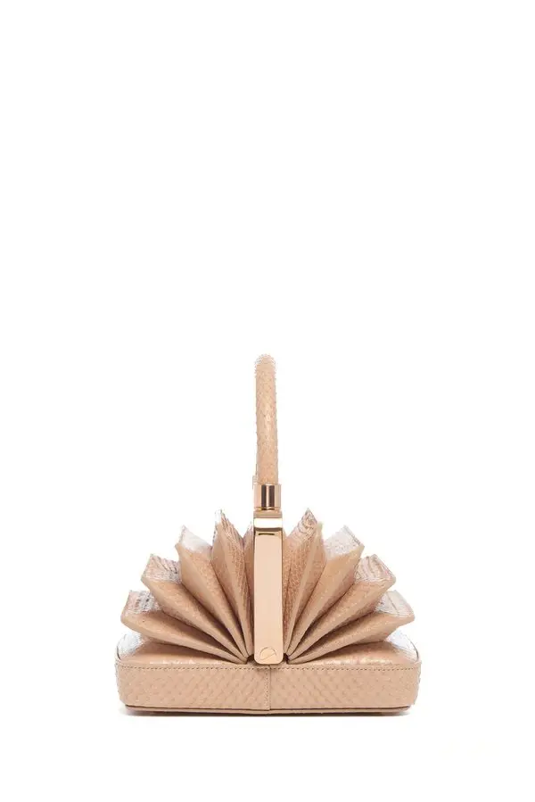 Gabriela Hearst Diana Bag In Snakeskin - Nude