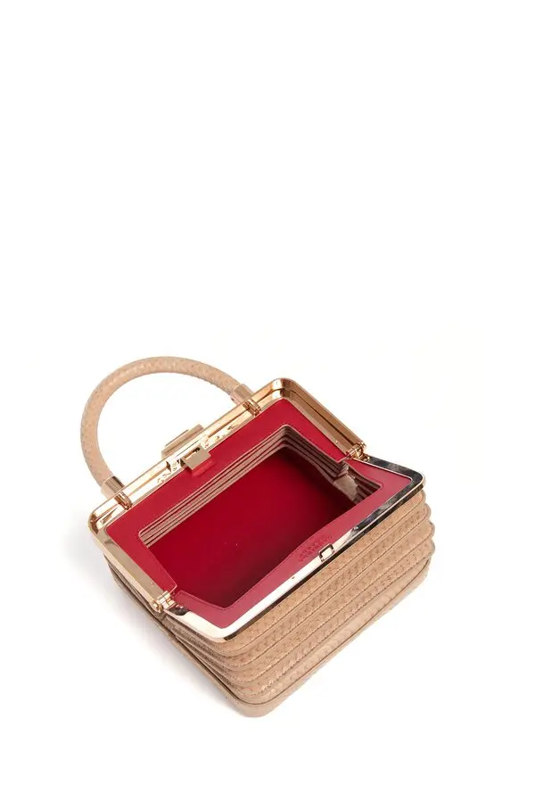 Gabriela Hearst Diana Bag In Snakeskin - Nude