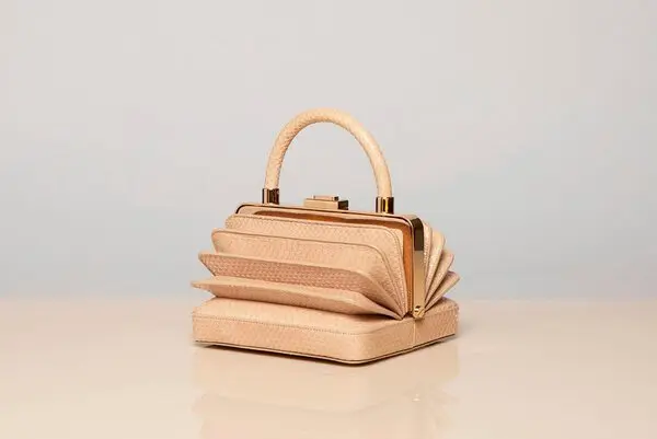 Gabriela Hearst Diana Bag In Snakeskin - Nude