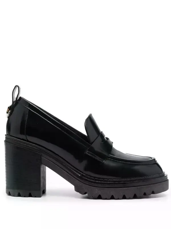 SERGIO ROSSI Joan 55mm Penny-slot Leather Loafers