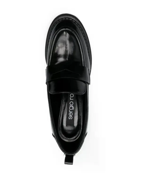 SERGIO ROSSI Joan 55mm Penny-slot Leather Loafers