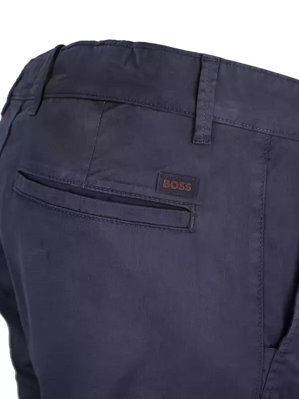 BOSS Slim-fit Chinos In Printed Stretch-cotton Twill