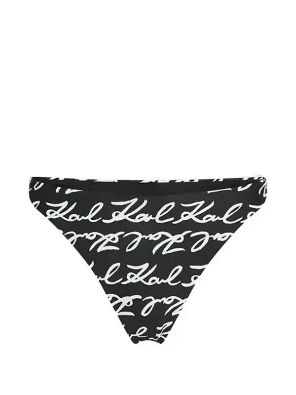 Karl Lagerfeld Signature Bikini Bottom - Black