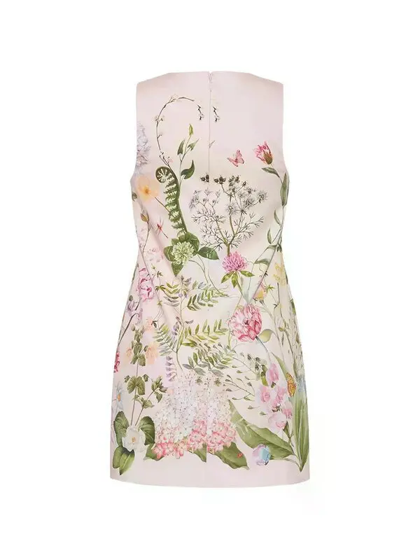 Cara Cara Mackenzie Bloomfield Floral-print Mini Dress - Neutrals