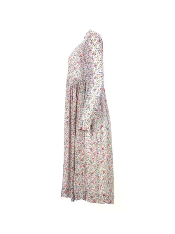 GANNI Ditsy Floral Print Cotton Midi Dress