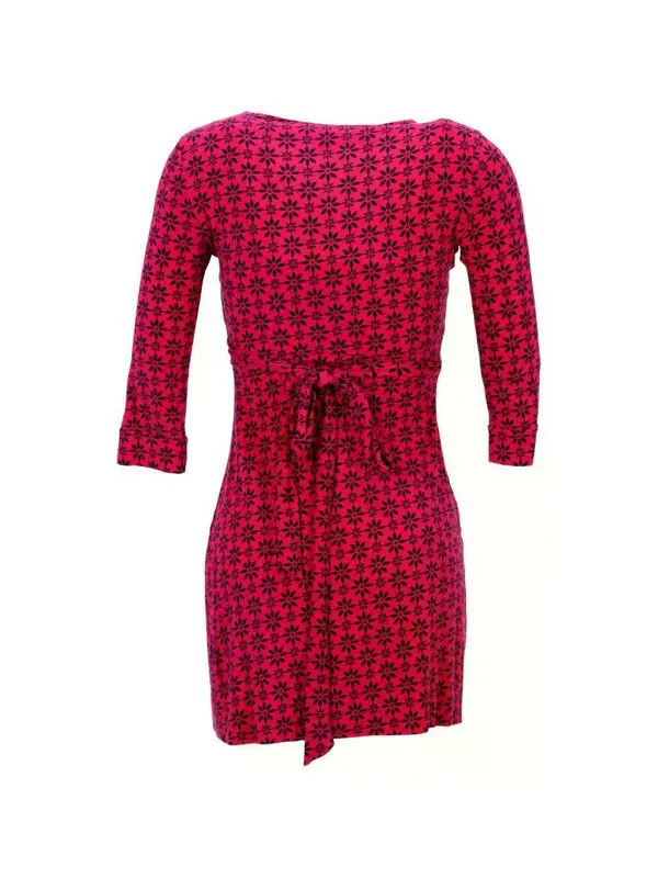 Diane Von Furstenberg Printed Wrap Mini Dress - Pink
